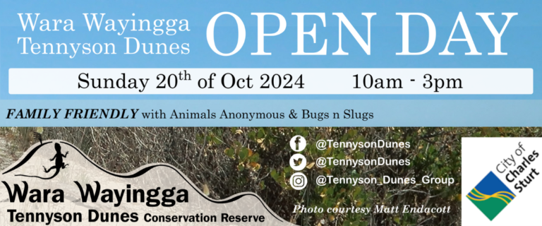 Wara Wayingga Tennyson Dunes Open Day, Sunday 20 October 2024 ...